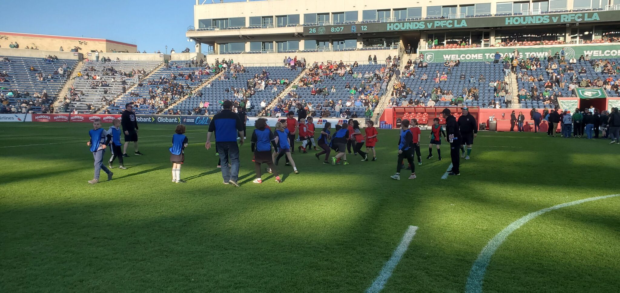 5/26 Rookies and U13 at the Hounds Half-Time Show - Rugby Illinois