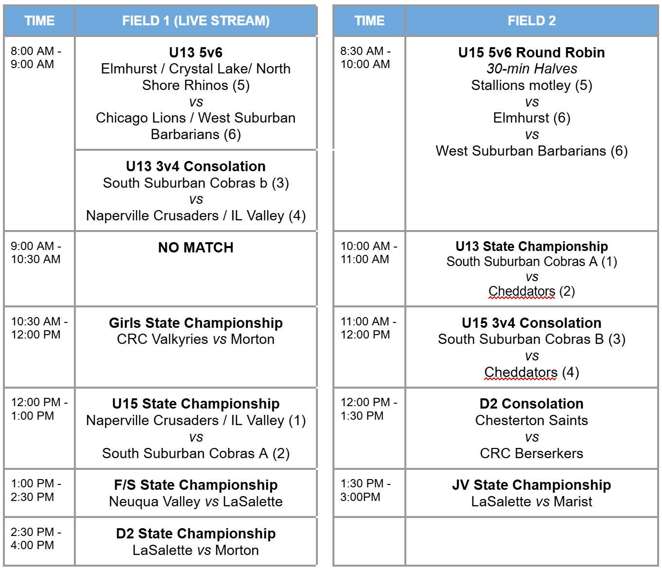 2024 State Finals - Rugby Illinois